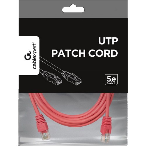Gembird CAT5e UTP Patch cord, pink, 3 m | PP12-3M/RO