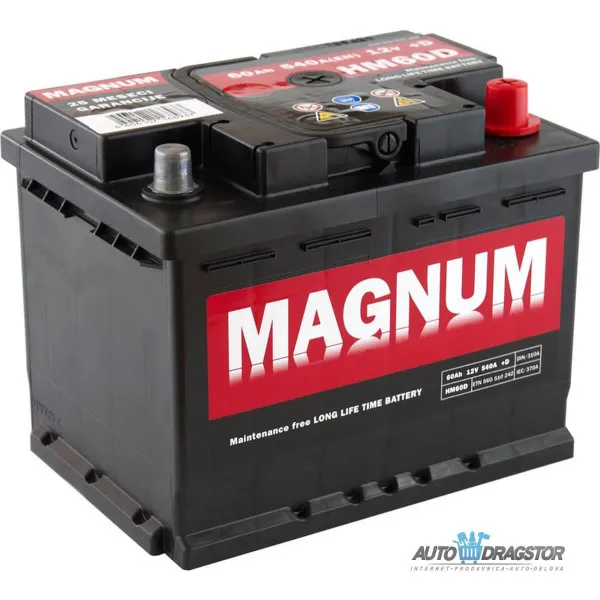 AKUMULATOR 12V 60Ah D+ MAGNUM