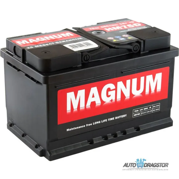 AKUMULATOR 12V 75Ah D+ MAGNUM