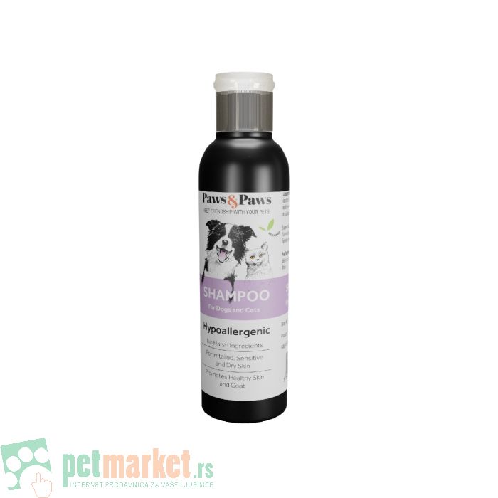 Paws and Paws: Šampon za pse i mačke sa problematičnom kožom Hipoallergenic, 250 ml