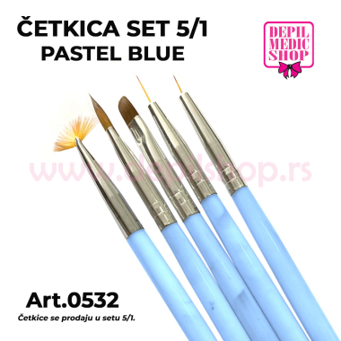 Četkice set 5/1 PASTEL BLUE Art. 0532