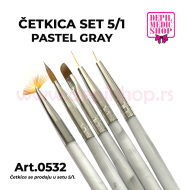 Četkice set 5/1 PASTEL GRAY Art. 0532