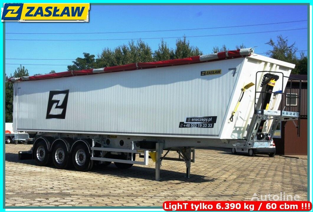 Nova Zasław 60 m³ / 6.390 kg LighT alubox tipper combi-door READY !!! poluprikolica kipera