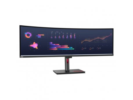 LENOVO THINKVISION P49W-30 (RAVEN BLACK) 4K IPS, 2XHDMI, DP, USB-C, ZAKRIVLJENI (63DBRAT1EU)