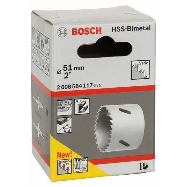 BOSCH Testera za otvore HSS-bimetal za standardne adaptere 2608584117, 51 mm, 2"