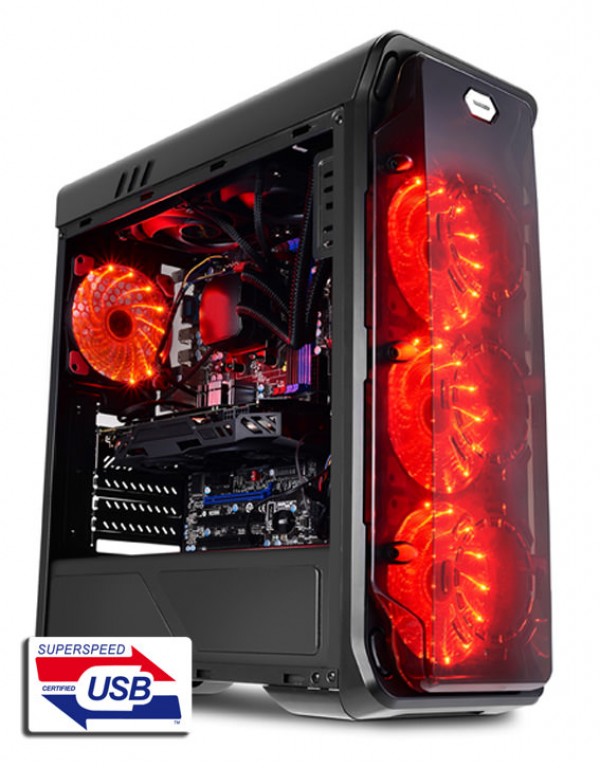 KUCISTE LC Power LC-988B-ON Red Typhoon w/o psu