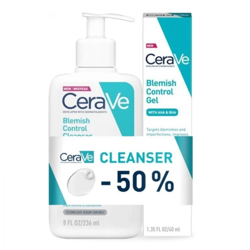 CERAVE SET - BLEMISH CONTROL CLEANSER 236ML + GEL 40ML