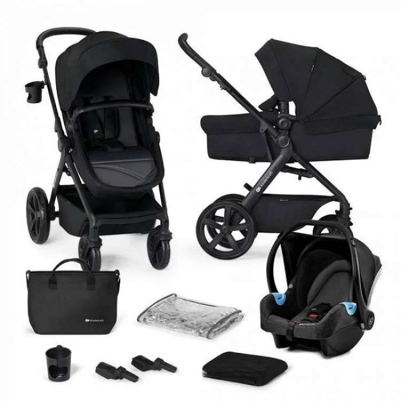 Kinderkraft A-Tour kombinovana kolica 3u1 Black