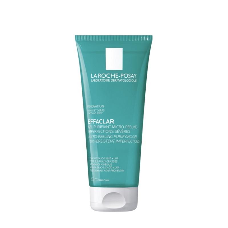 La Roche-Posay EFFACLAR Pročišćavajući mikro-piling gel za čišćenje lica i tela, za masnu kožu, 200 ml