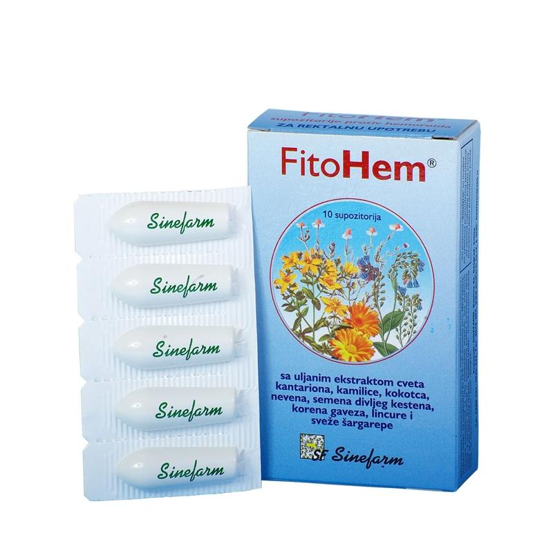 FitoHem- Supozitorije protiv hemoroida sinefarm A10