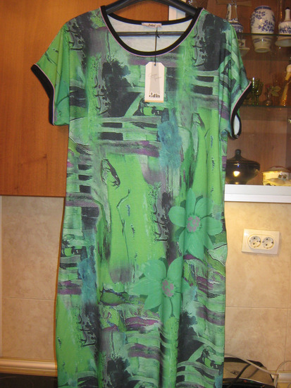 Zelena pamučna haljina 46-NOVO