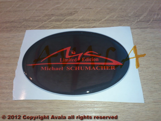 Stiker elipsasti 100x65mm "Michael Schumacher" crni *10902462*