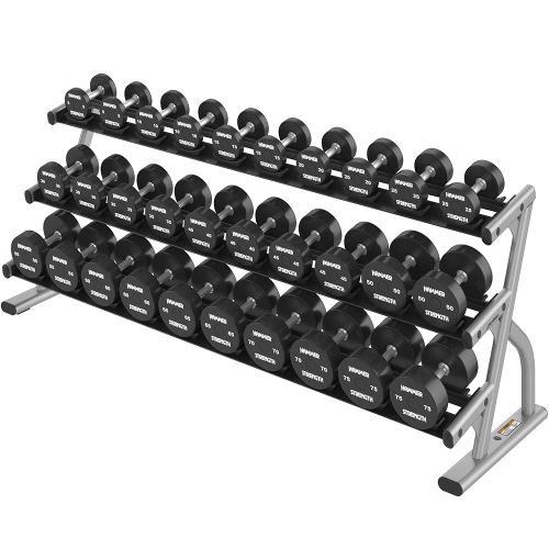 Three-Tier Long Saddle Dumbbell Rack