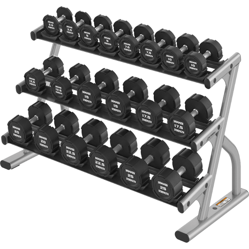 Three-Tier Short Saddle Dumbbell Rack