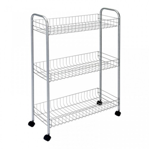 Polica sa točkovima Slim Cart de Luxe 23,8x8,3x84,5cm Metaltex