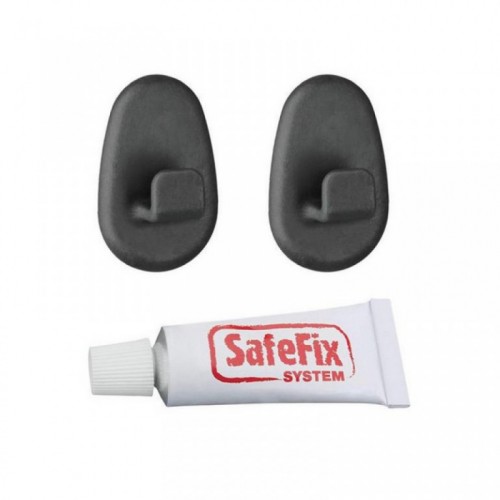 Set 2 kukice i lepak za kačenje polica Lava SafeFix Metaltex