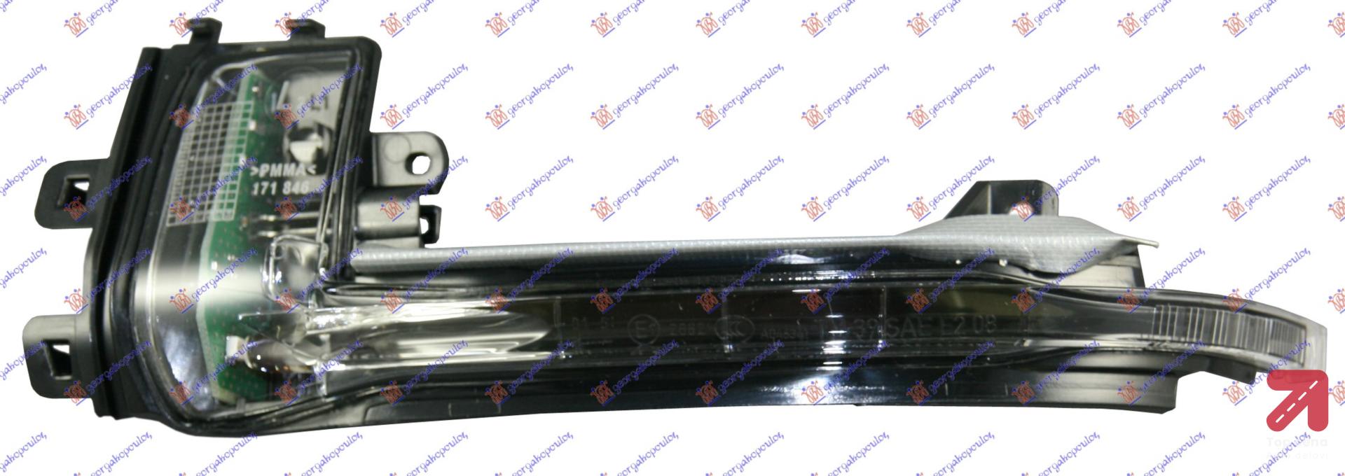 MIGAVAC U RETROVIZORU LED 10 - LEVA STR. AUDI A3 (2008-2012) (OEM: 8K0949101C)