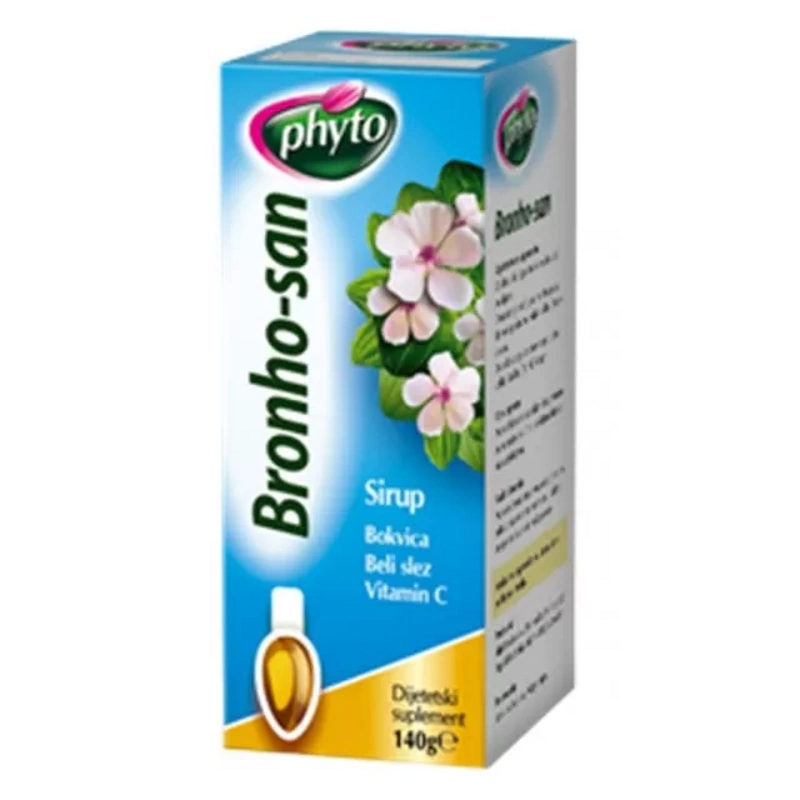 Bronho san sirup bokvica + beli slez + vitamin C 140 ml