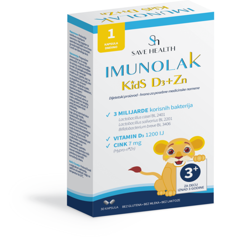 Imunolak Kids D3+Zn A30