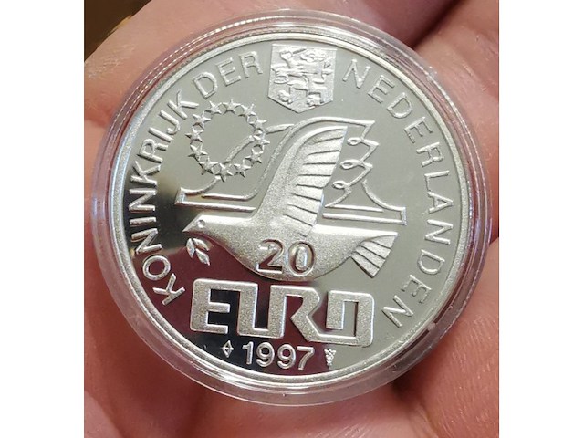 Srebrnjak 20 Euro, Holandija 1997., u kapsuli
