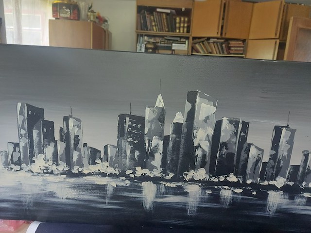 New York –ulje na platnu (211 cm x 40 cm)