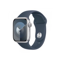 APPLE Watch S9 GPS 41mm Silver Alu Case w Storm Blue Sport Band - S/M (mr903se/a)