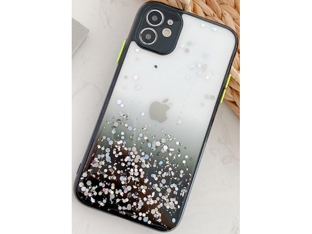 MCTK6-IPHONE XS Max * Furtrola 3D Sparkling star silicone Black (89)