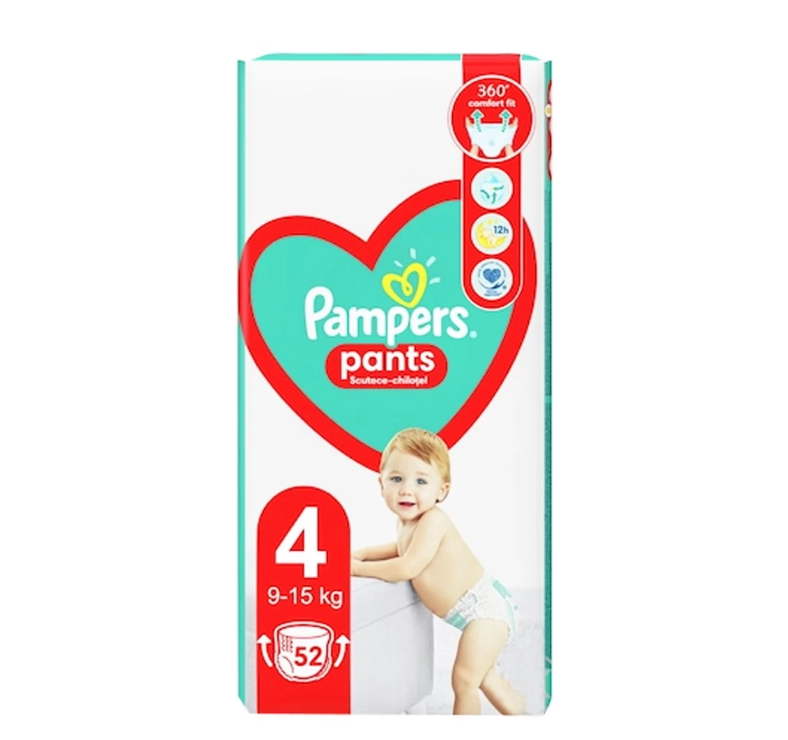 PAMPERS GAĆICE JUMBO PACK 4 9-14KG 52 KOM