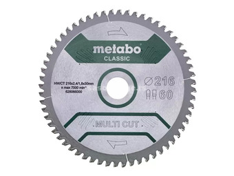 List za kružnu testeru univerzalni MultiCut 216mm 60z Precision cut METABO