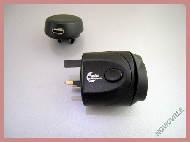 Multi travel adapter EU, UK, USA, AU - sa USB punjačem