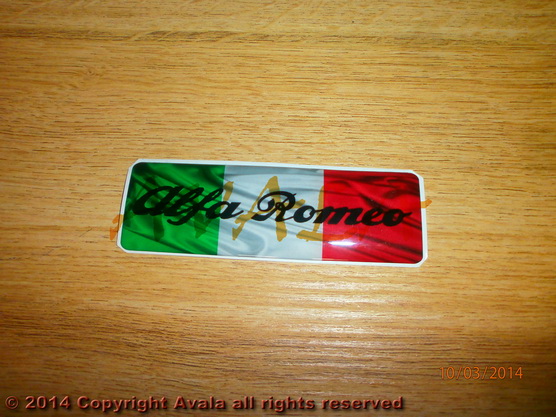 Stiker 88x28mm "Alfa Romeo" (crna slova) *10902562*