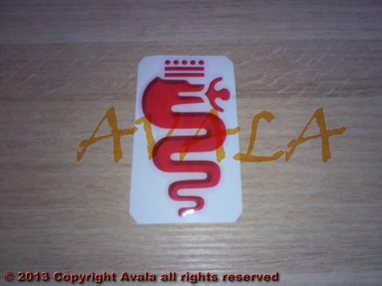 Stiker 60x105mm "Alfa Romeo" crveni *10902565*