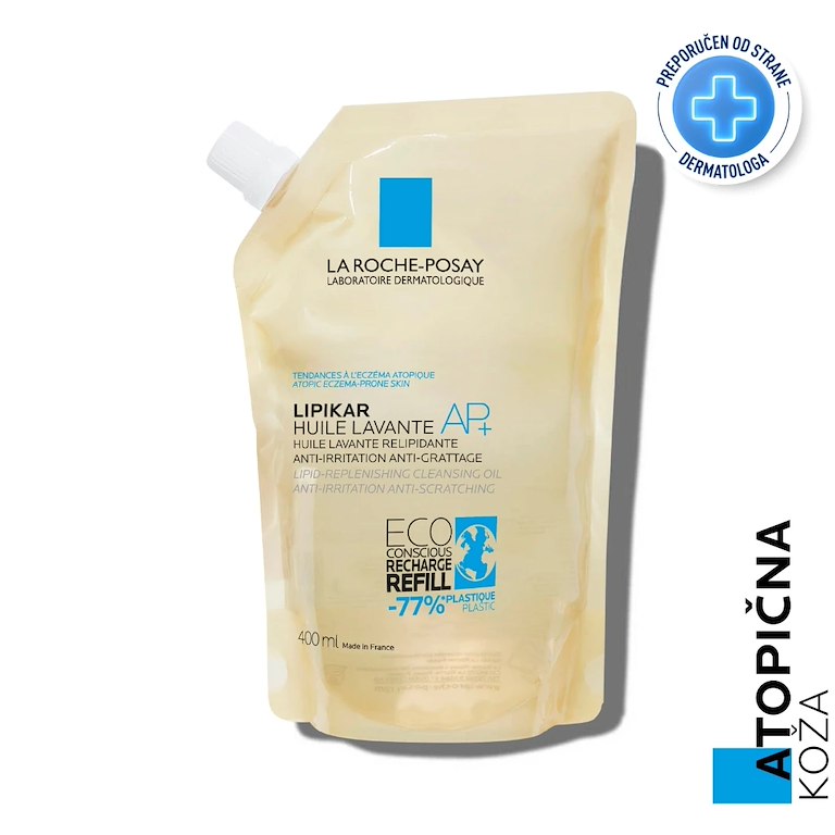 La Roche-Posay LIPIKAR Huile Lavante AP+ Ulje za Kupanje REFILL; Dopuna u Kesi 400 mL