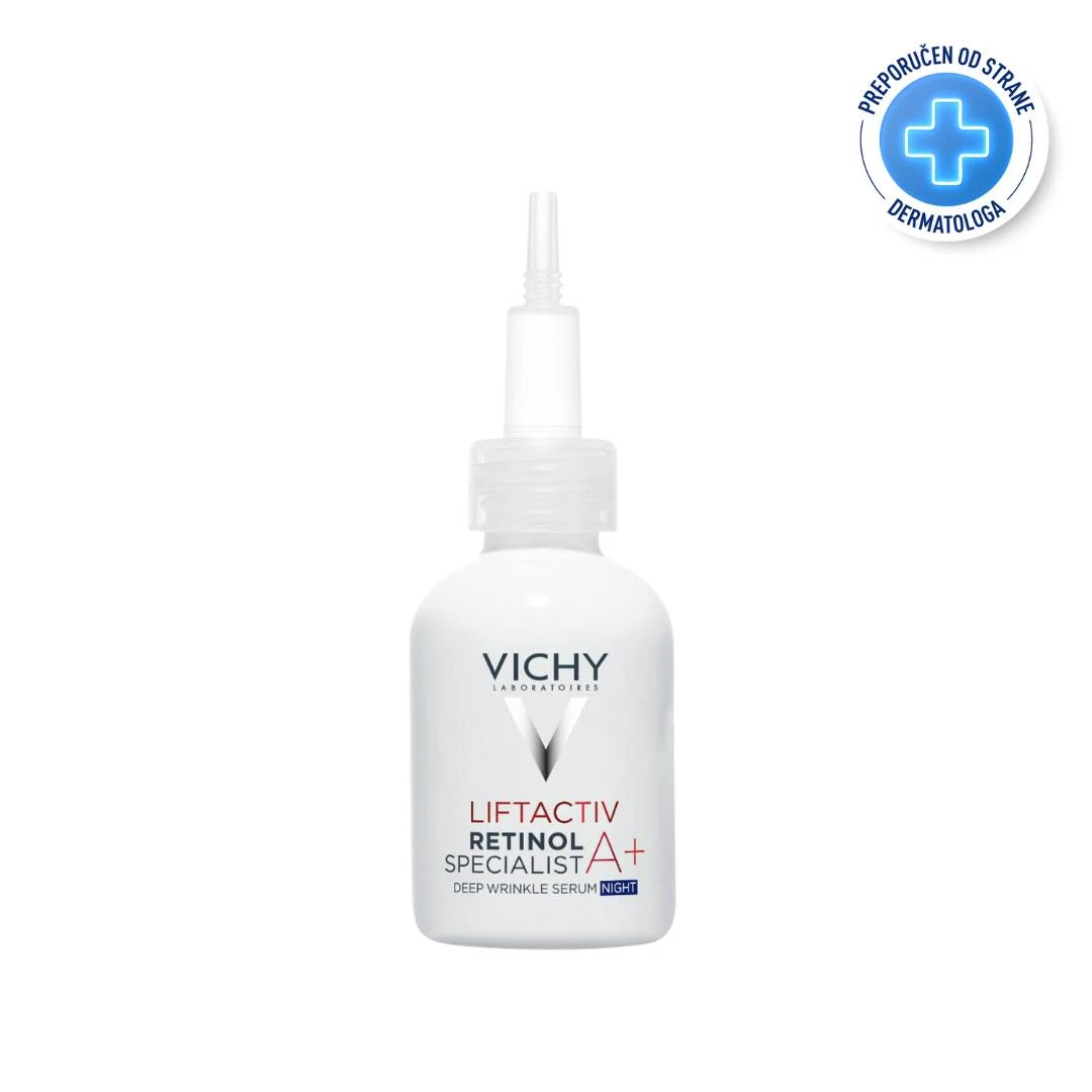 VICHY LIFTACTIV RETINOL SPECIALIST NOĆNI SERUM 30 mL; Zaglađuje Duboke i Vidljive Bore