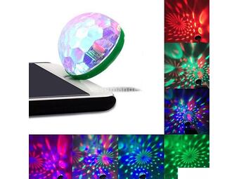 RGB LED disko kugla na USB sa ulazom za Android i druge