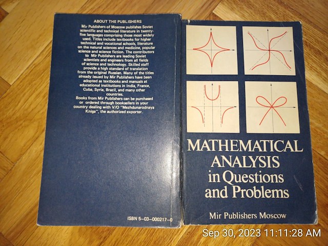 MATHEMATICAL ANALYSIS IN QUESTIONS AND PROBLEMS