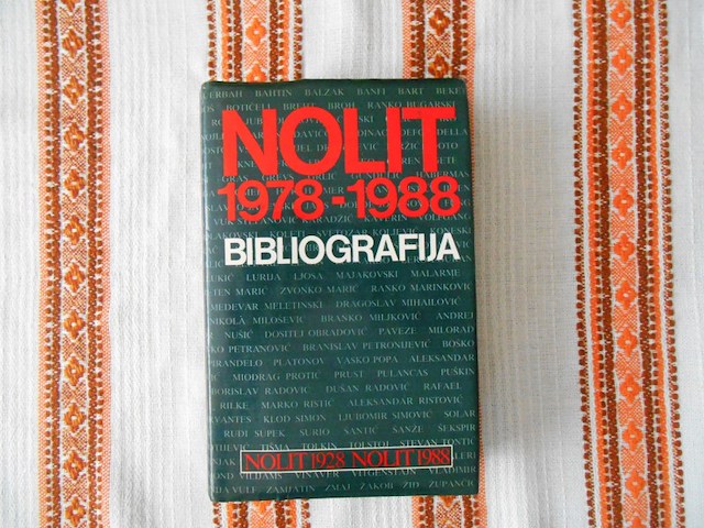 Nolit 1978-1988 - Bibliografija