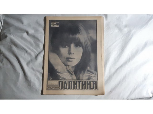 BRIT EKLAND - ILustrovana Politika br. 436, 1967.