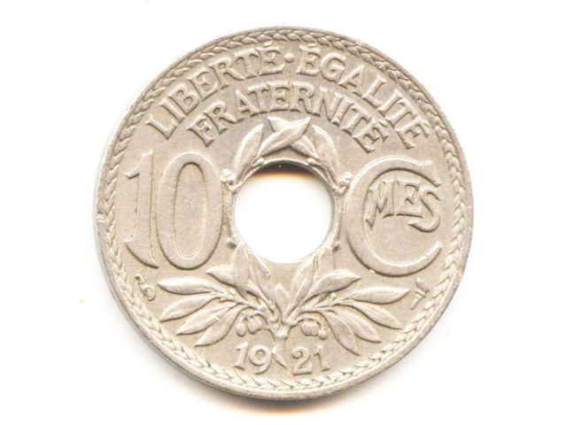 Francuska 10 centimes 1921