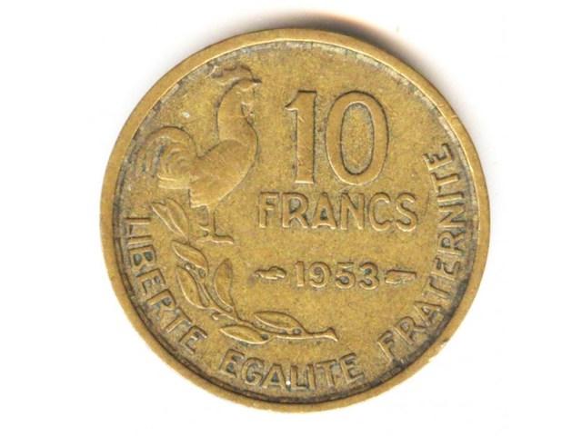 Francuska 10 francs 1953