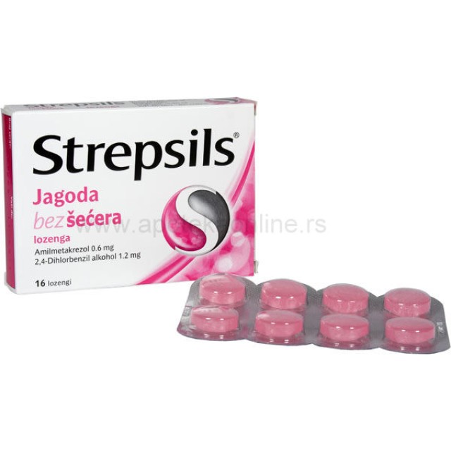 STREPSILS JAGODA BEZ ŠEĆERA