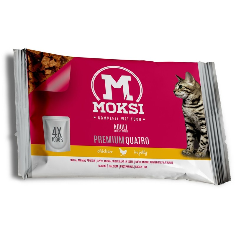 Moksi Cat Adult Piletina preliv 4x100g