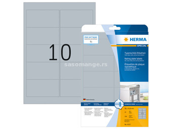 Herma etikete 96,0x50,8 A4/10 1/25 aluminium look ( 02H4223 )