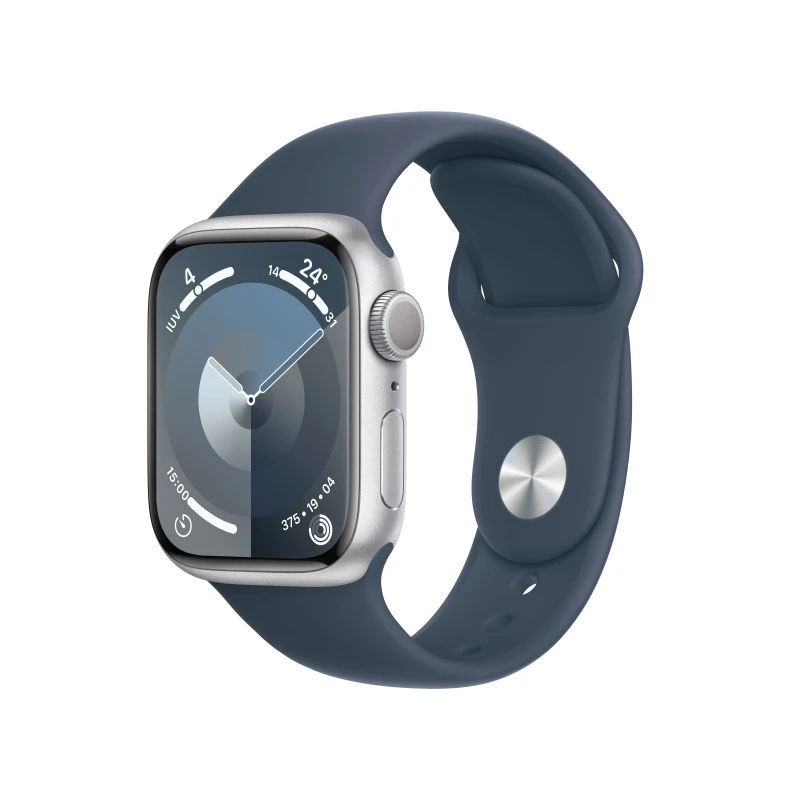 Apple Watch S9 GPS (MR903SE/A) 41mm S/M Silver with Storm Blue Sport Band pametni sat