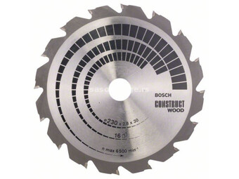 Bosch List kružne testere Construct Wood Bosch 2608640635, 230 x 30 x 2,8 mm 16 ( 2608640635 )
