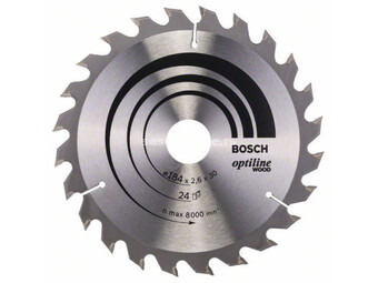 Bosch list kružne testere optiline wood 184 x 30 x 2,6 mm, 24 ( 2608640610 )