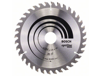 Bosch list kružne testere optiline wood 184 x 30 x 2,6 mm, 36 184 x 30 x 2,6 mm, 36 ( 2608640611 )