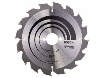 Bosch list kružne testere optiline wood 190 x 30 x 2,0 mm, 16 ( 2608641184 )
