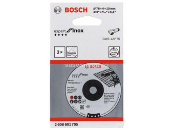 Bosch expert for inox 2 komada x 76 x 4 x 10 mm brusne ploče A 30 Q INOX BF 76mm 4mm 10mm ( 26086...