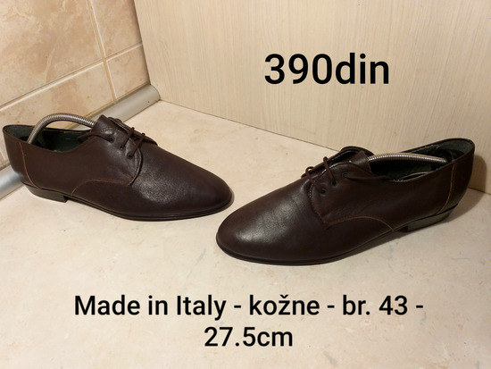 Kožne muške cipele braon br. 43 Made in Italy